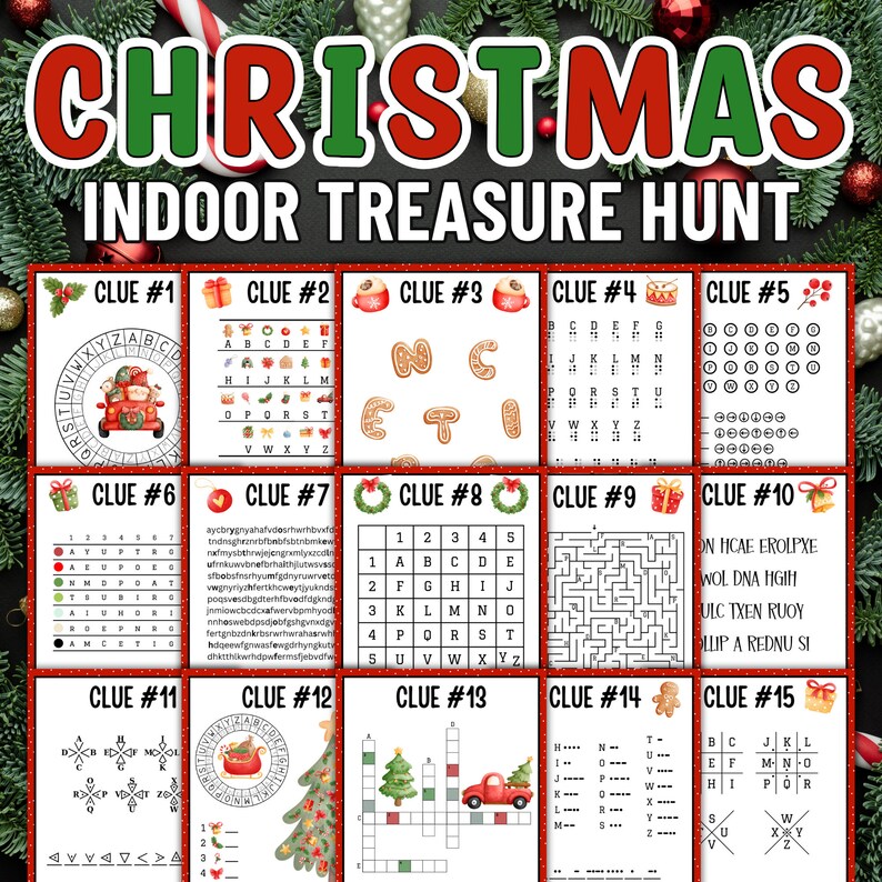 Christmas Treasure Hunt , Christmas Gift Hunt , Christmas Find the Gift ...