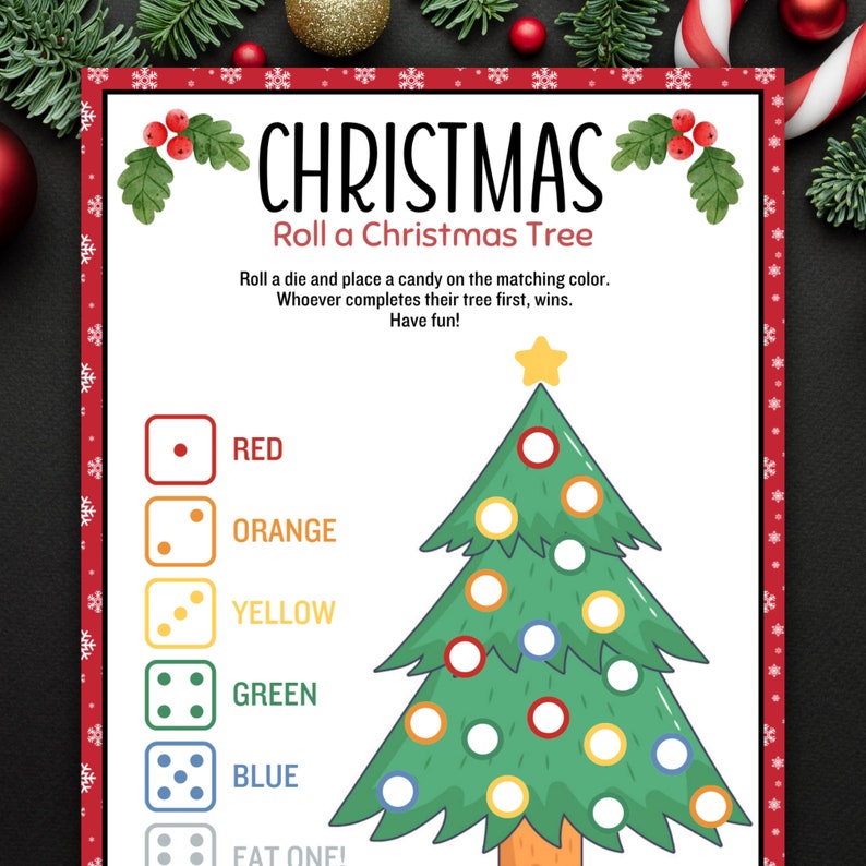Roll a Christmas Tree , Christmas Tree Games , Christmas Party Games ...