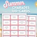 Summer Party Charades , Summer Activities, Charades , Summer Party ...