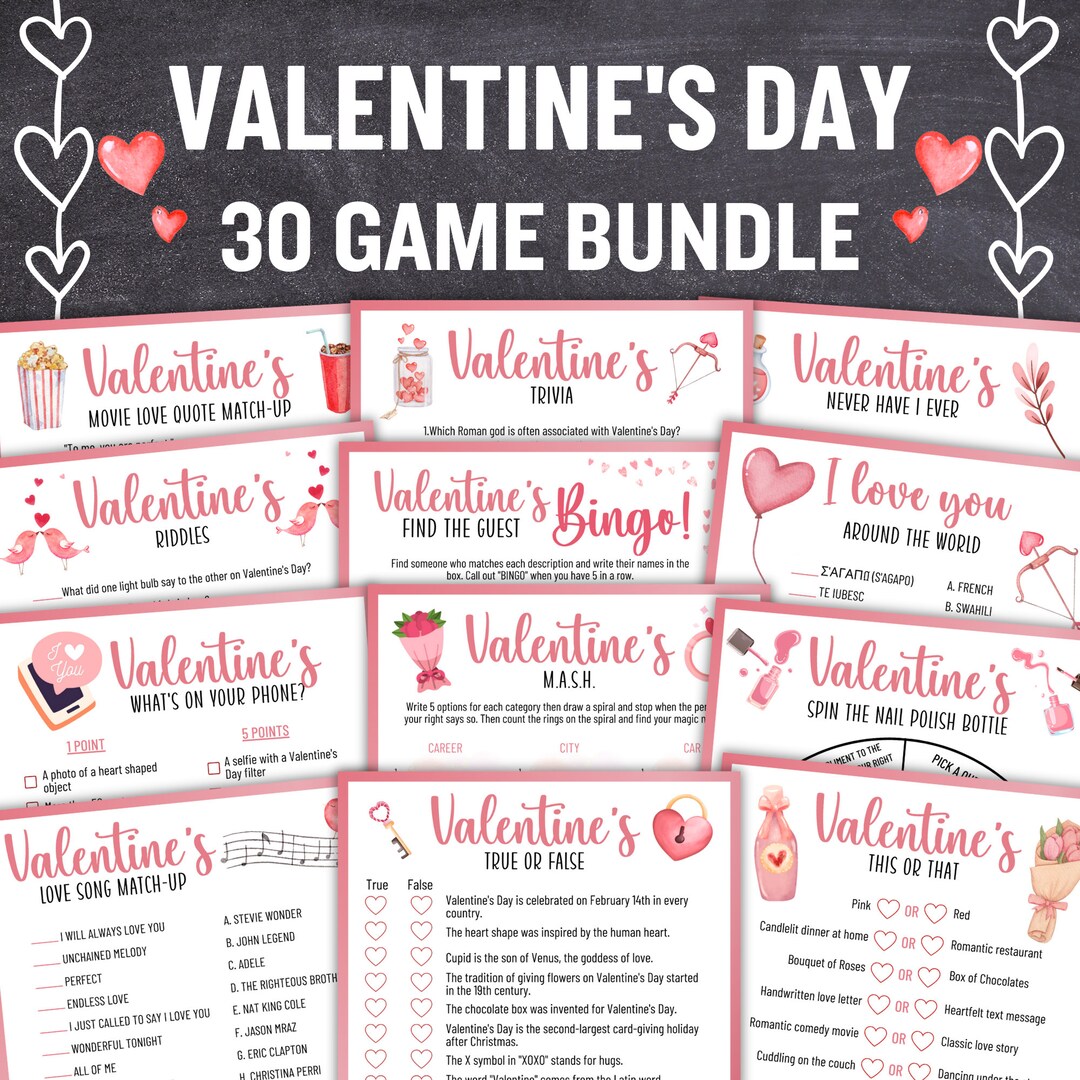 Valentine's Day Games , Valentines Games, Valentine's Party Games ...