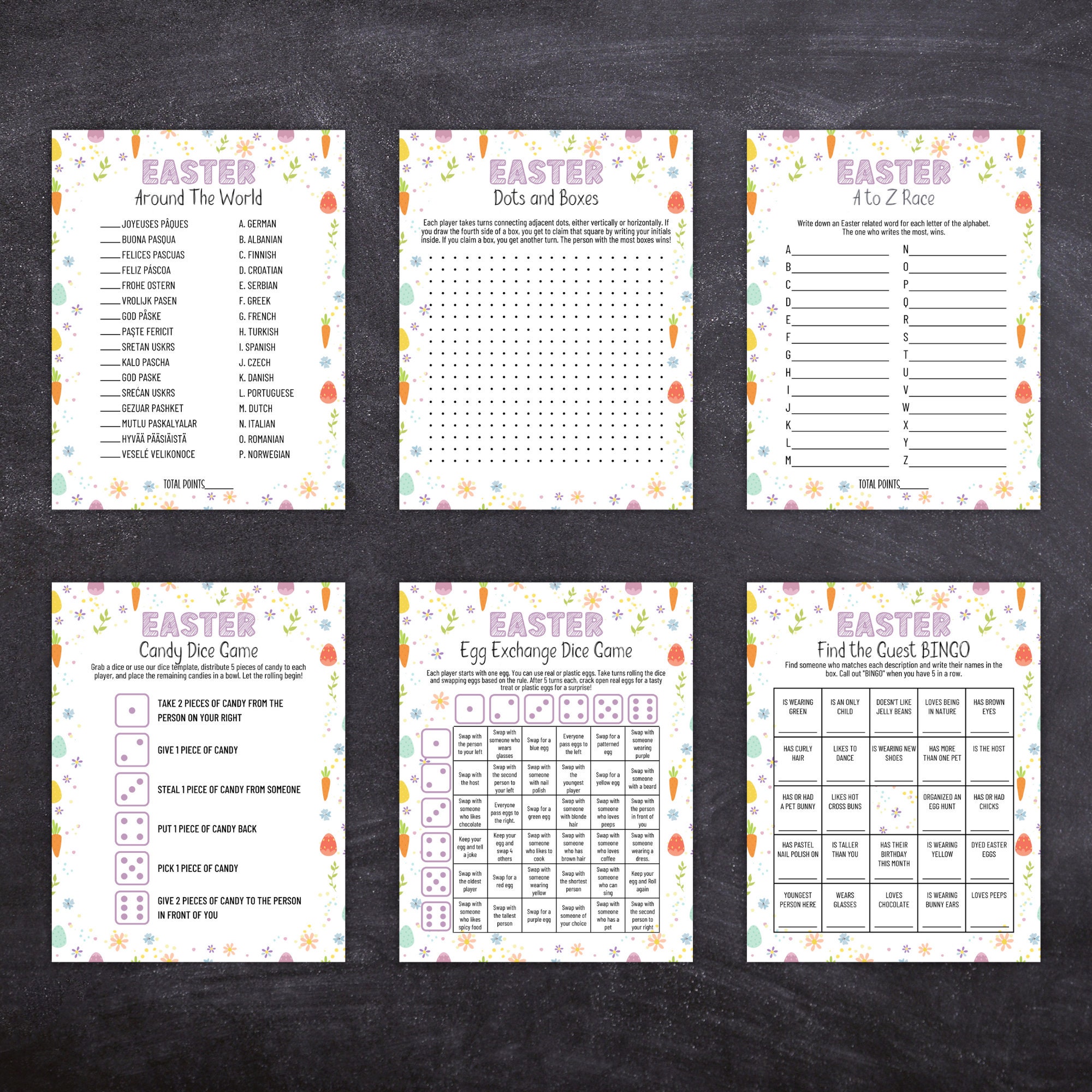 Easter Games, Easter Party Games, Printable Easter Games, Easter ...