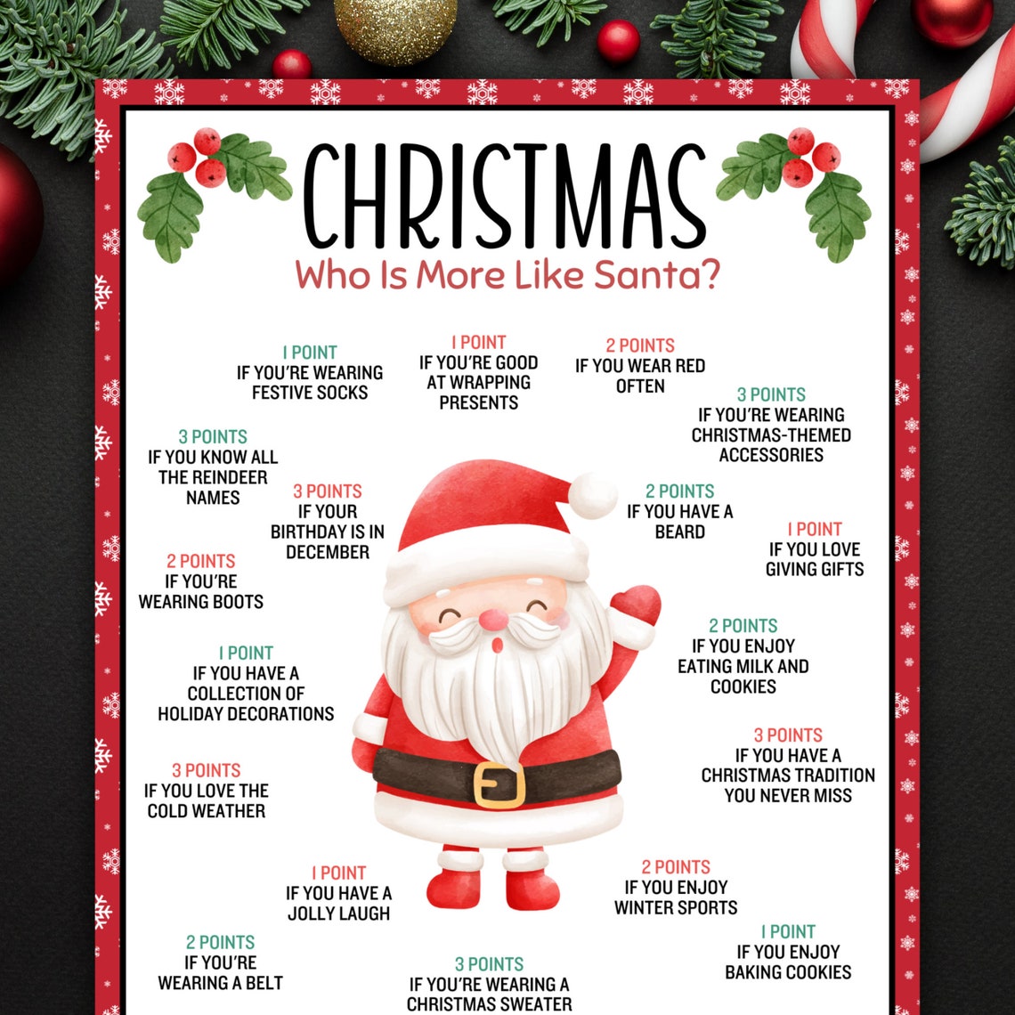 Who is More Like Santa , Christmas Games, Fun Christmas Games ...