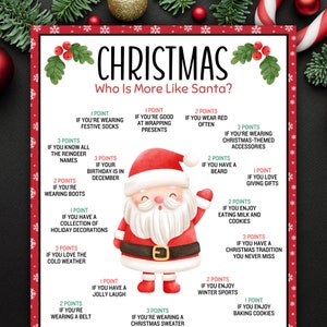 Who is More Like Santa , Christmas Games, Fun Christmas Games ...