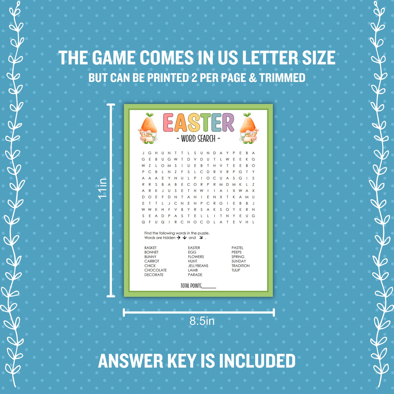 Easter Word Search, Easter Word Games, Easter Party Games, Printable ...