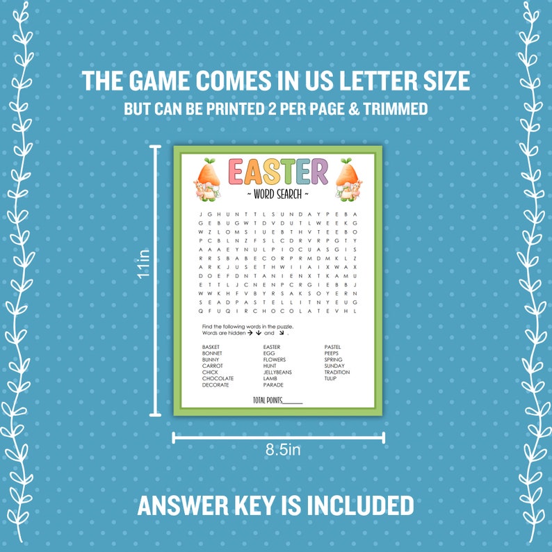 Easter Word Search, Easter Word Games, Easter Party Games, Printable ...