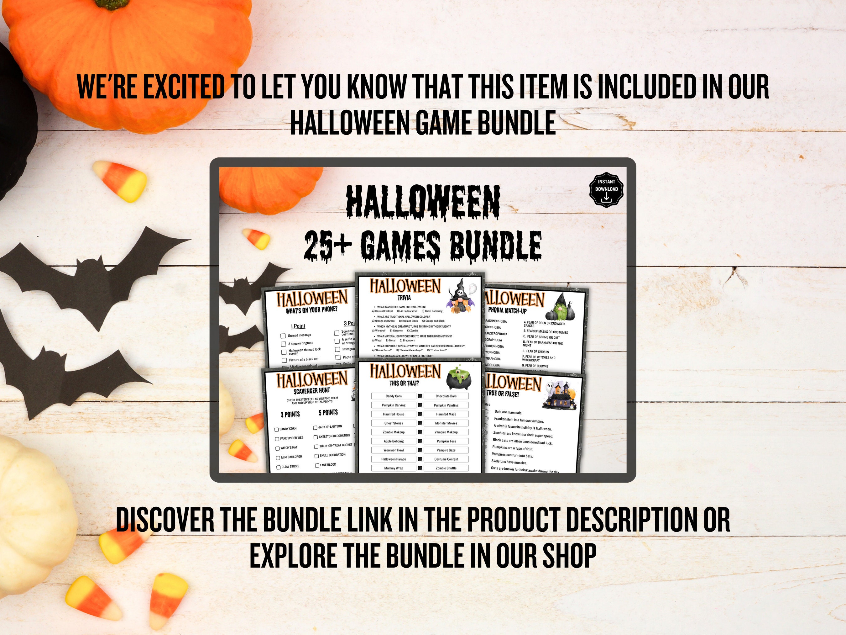 Phobia Match-up Halloween Party Games Halloween Printable - Etsy