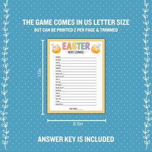 Easter Word Scramble, Easter Party Games, Easter Printable Games ...