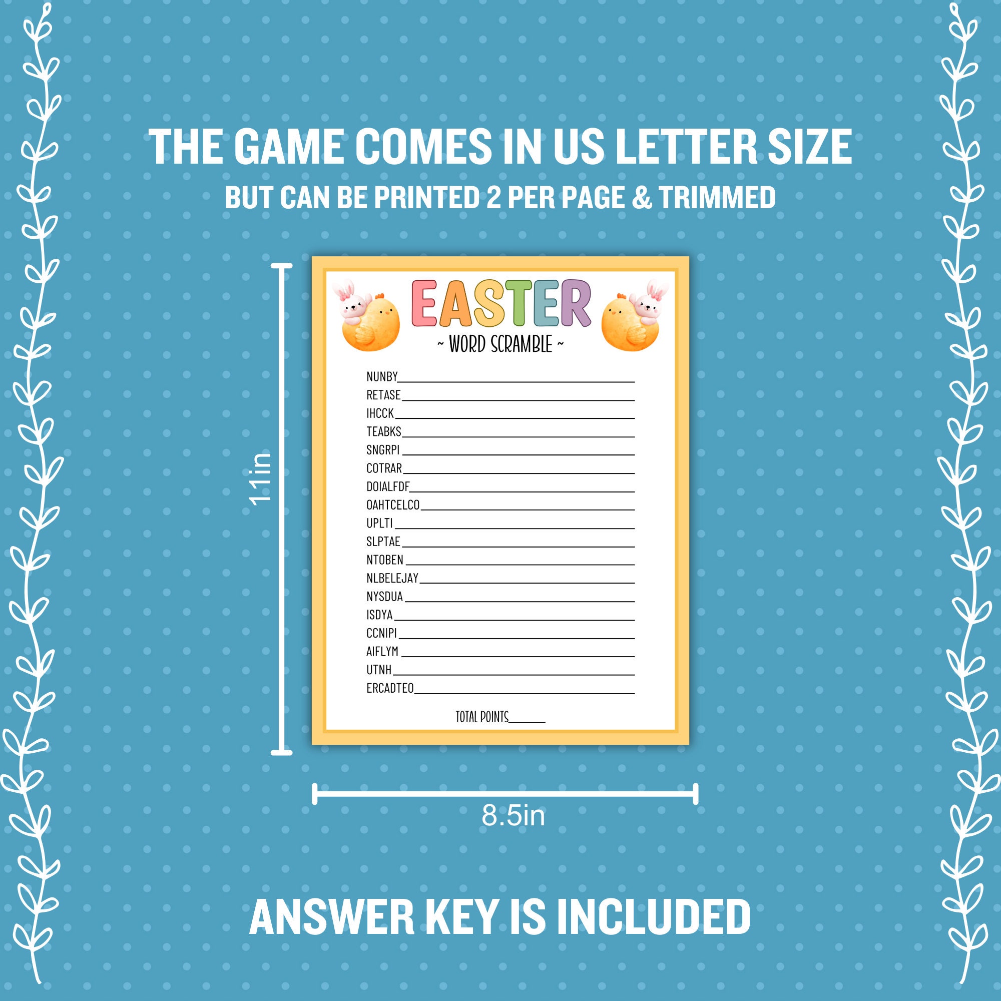 Easter Word Scramble, Easter Party Games, Easter Printable Games ...