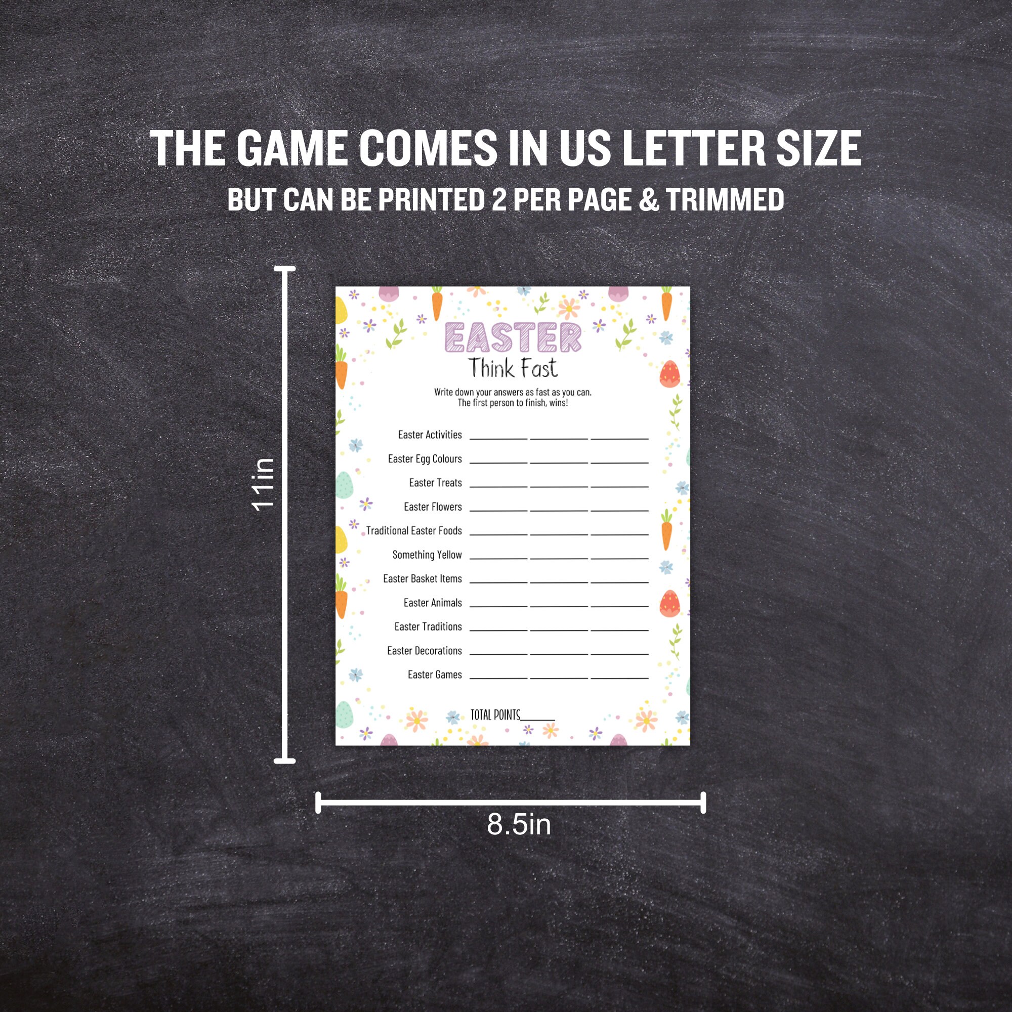 Easter Think Fast, Easter Party Games, Easter Classroom Games, Easter ...