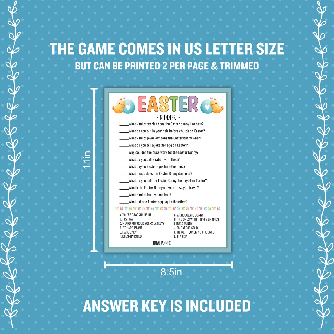 Easter Riddles, Printable Easter Games and Activities, Easter Party ...