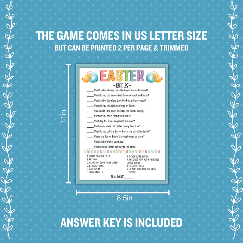 Easter Riddles, Printable Easter Games and Activities, Easter Party ...