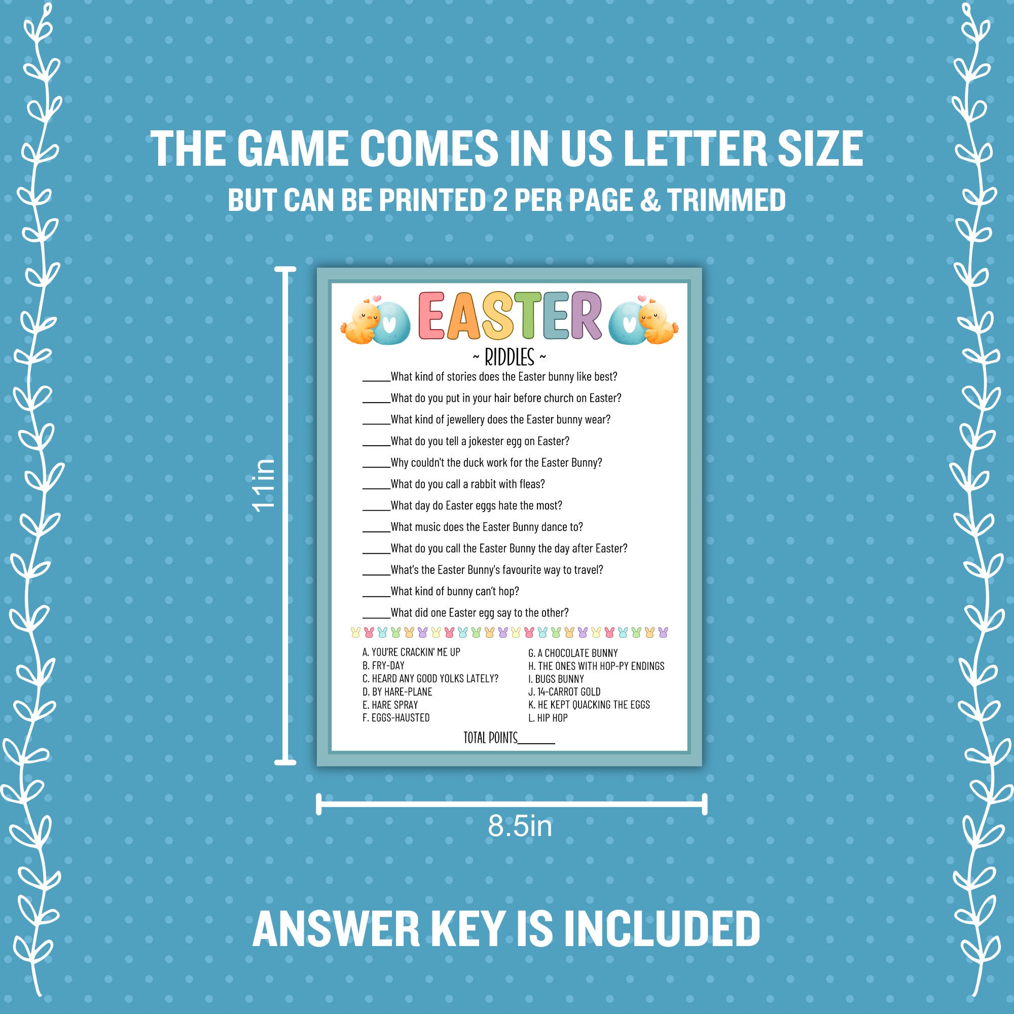 Easter Riddles, Printable Easter Games and Activities, Easter Party ...