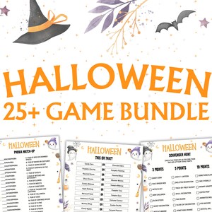 Halloween Game Bundle Printable Halloween Games Halloween - Etsy