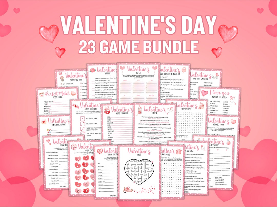 Valentine's Day Printable Games , Valentines Day Party Games ...