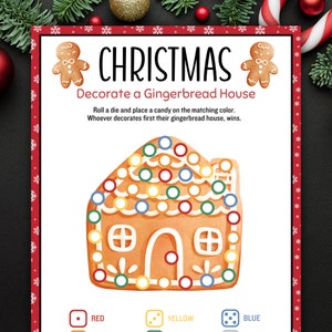 Decorate a Gingerbread House , Christmas Games Printable , Christmas ...