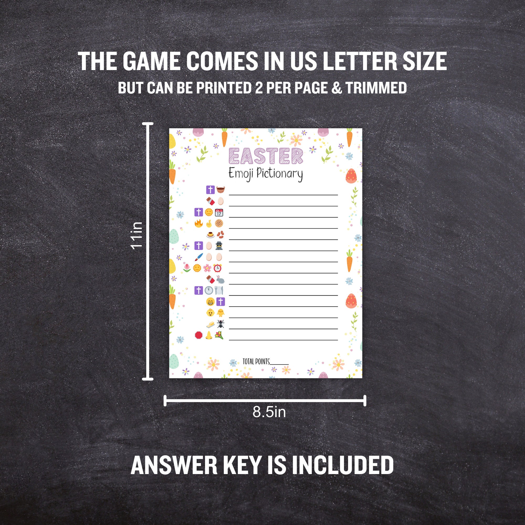 Easter Emoji Pictionary, Easter Printable Games, Easter Party Games and ...