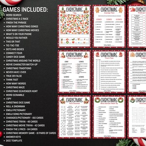 Christmas Games Printable, Christmas Games Bundle, Christmas Games ...