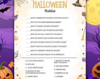 Halloween Riddles, Halloween Fun Games , Halloween Activities for Kids ...