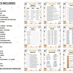 Halloween Game Bundle Printable Halloween Games Halloween - Etsy