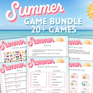 Printable Summer Games , Summer Games, Summer Games Bundle, Summer ...