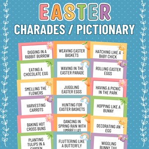 Easter Charades, Easter Pictionary, Easter Classroom Games, Easter ...