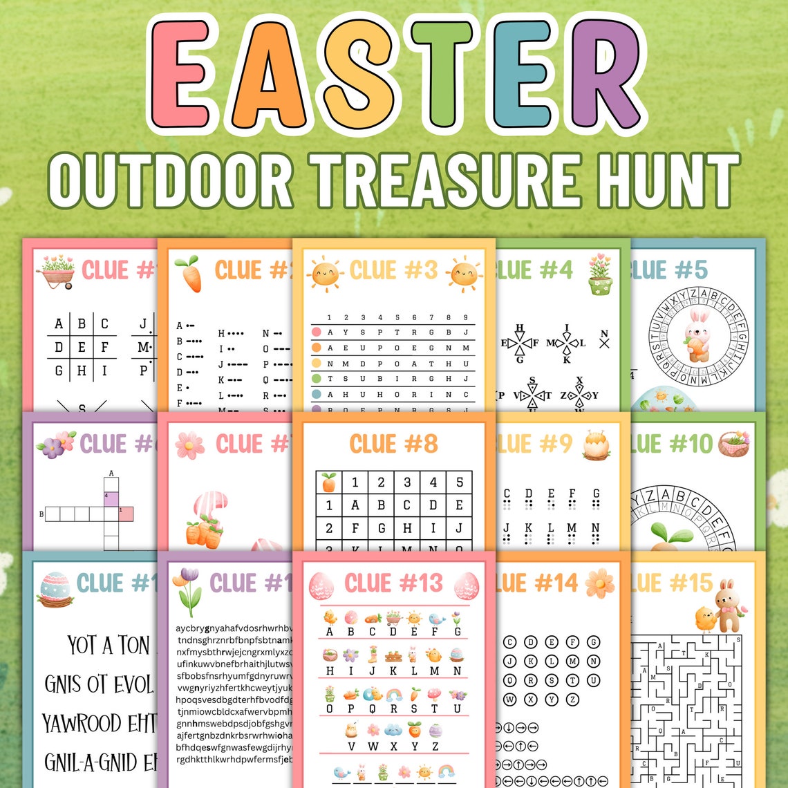 Easter Treasure Hunt, Easter Scavenger Hunt, Easter Activities for ...