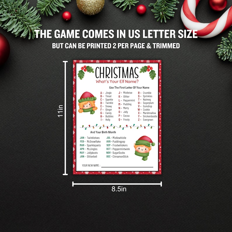 What's Your Elf Name Game , Christmas Elf Name , Christmas Games and ...