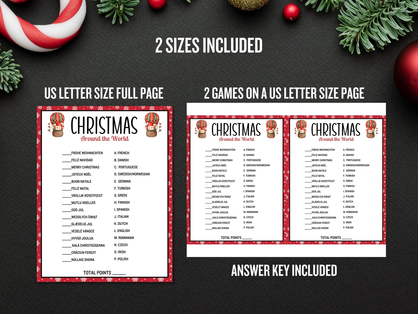 Christmas Around the World Christmas Printable Game - Etsy