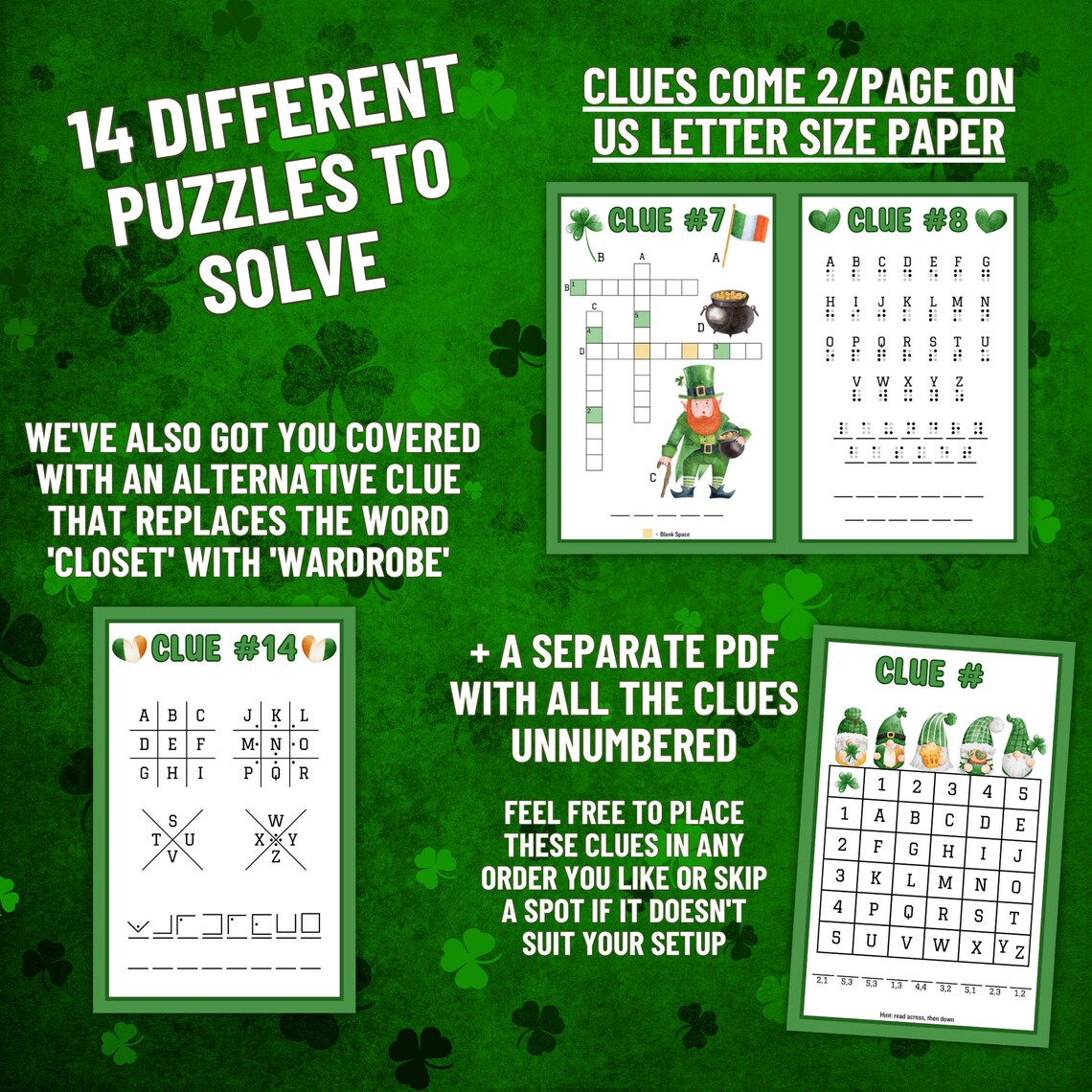 St. Patrick's Day Treasure Hunt, St. Patrick's Day Scavenger Hunt ...