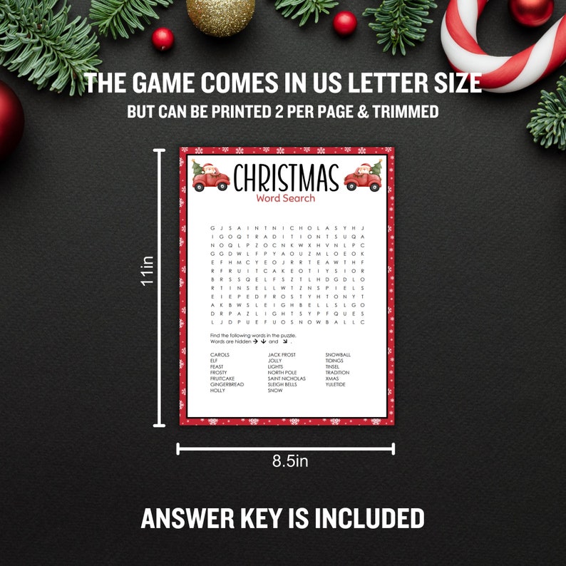 Christmas Word Search, Christmas Games Printable, Christmas Games and ...