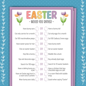 Easter Would You Rather, Easter Games and Activities, Printable Games ...