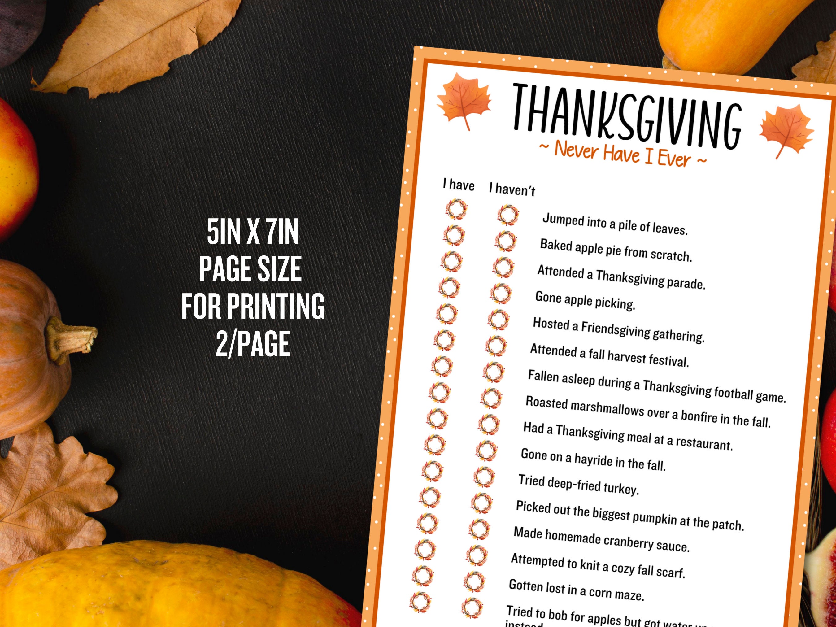 Thanksgiving Never Have I Ever, Thanksgiving Party Games and Activities ...