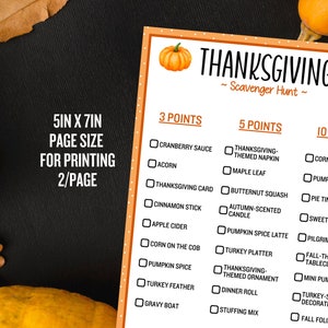 Thanksgiving Scavenger Hunt, Friendsgiving Printable Games ...