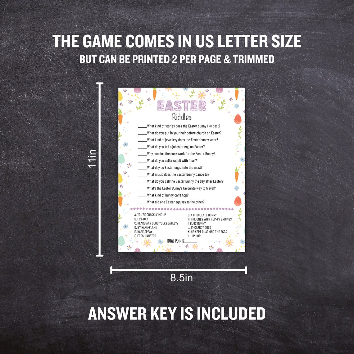 Easter Riddles, Printable Easter Games and Activities, Easter Party ...