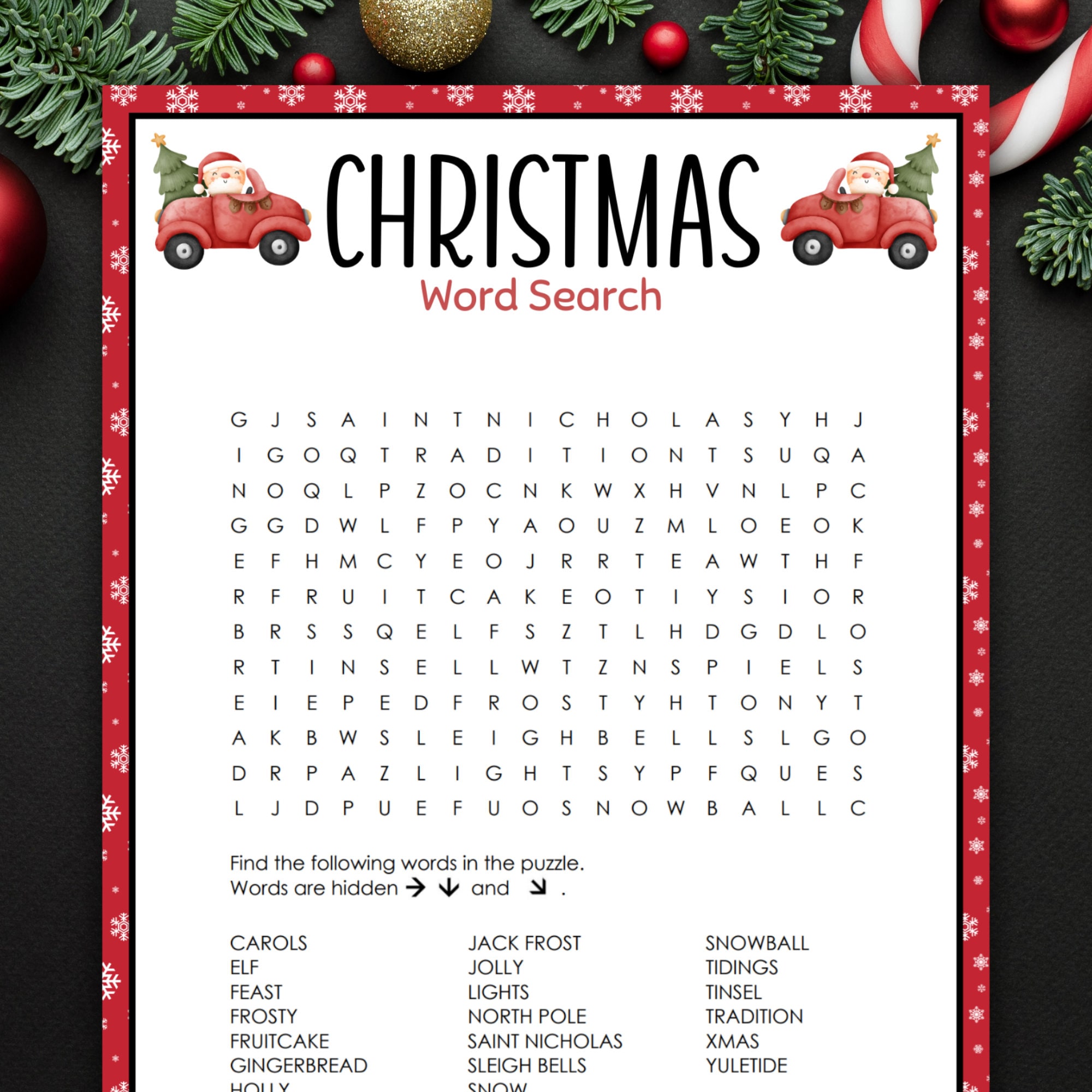 Christmas Word Search, Christmas Games Printable, Christmas Games and ...