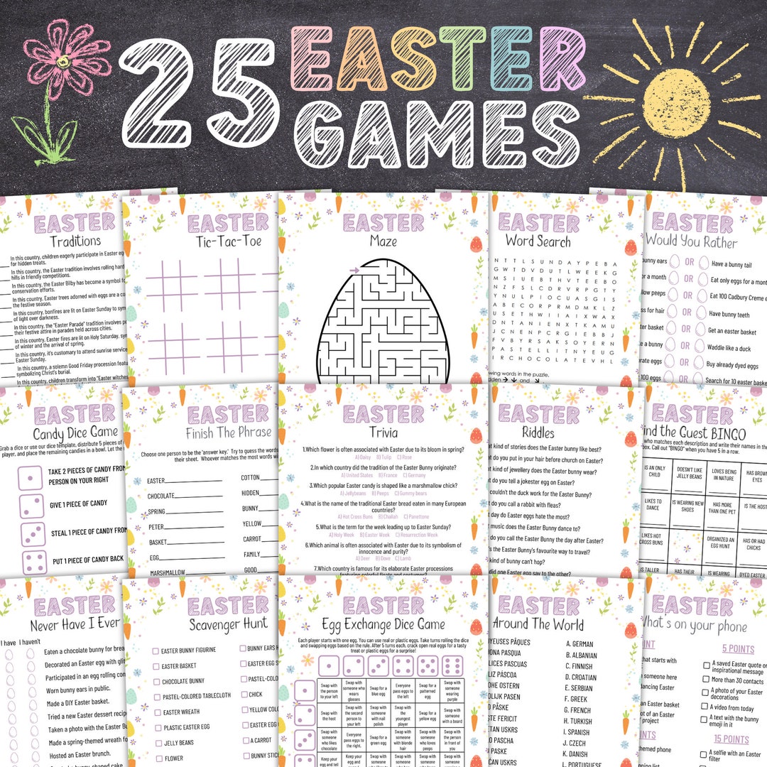 Easter Games, Easter Party Games, Printable Easter Games, Easter ...
