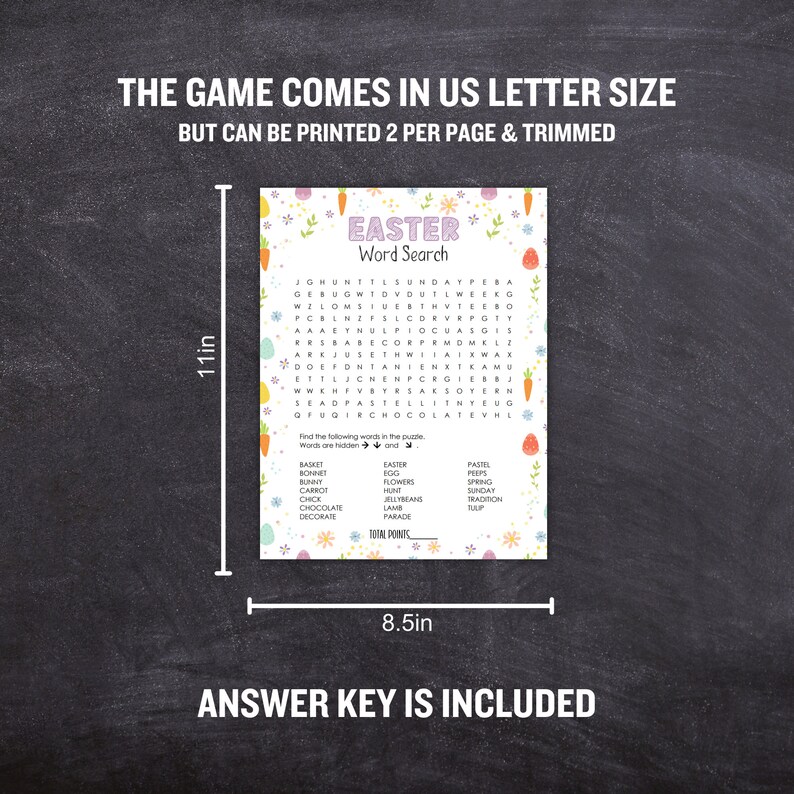 Easter Word Search, Easter Word Games, Easter Party Games, Printable ...