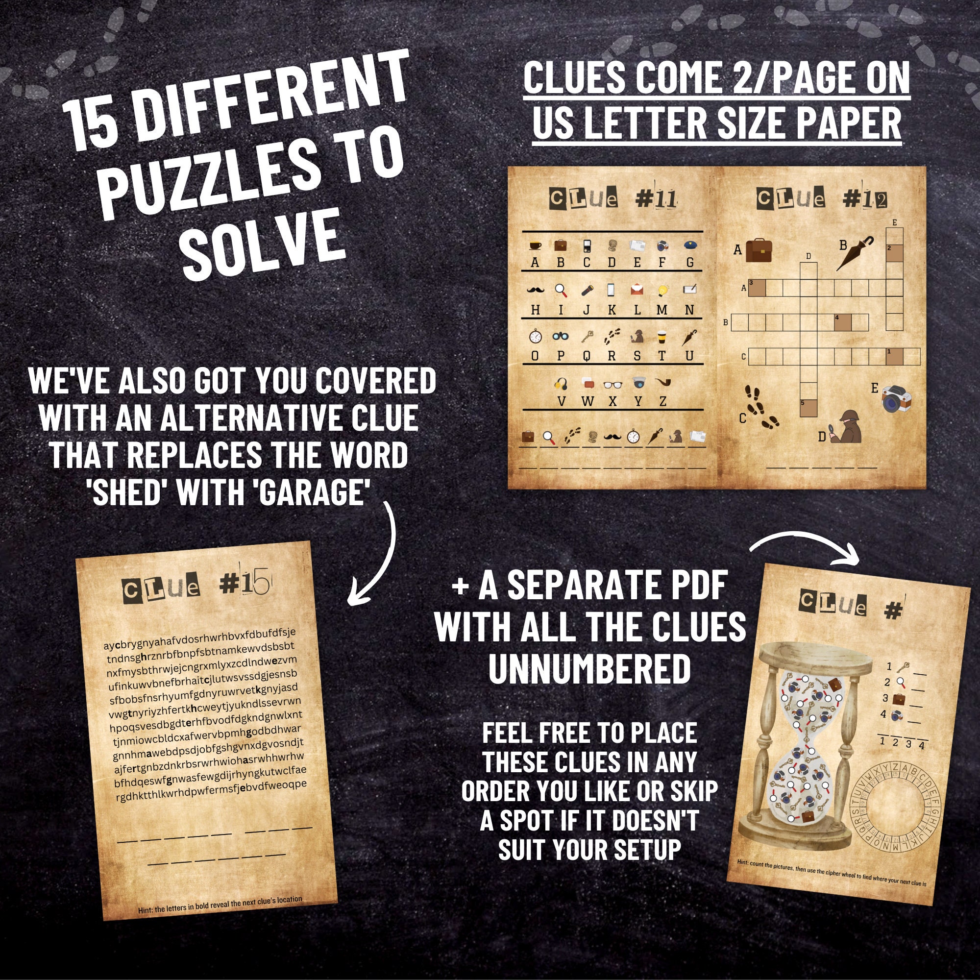 Detective Birthday Treasure Hunt , Detective Outdoor Treasure Hunt ...