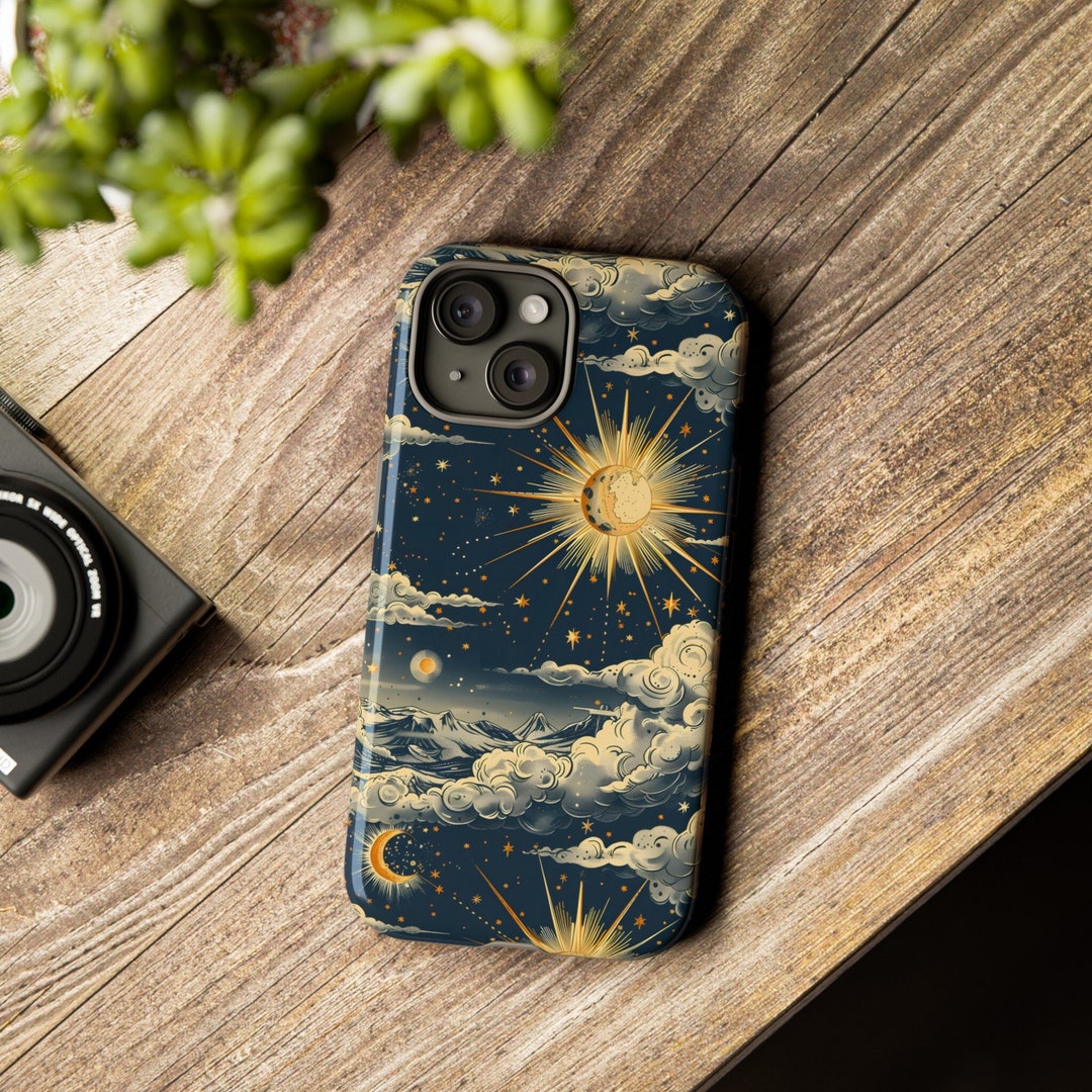 Celestial Sun Moon Stars Tough Phone Case: Iphone, Pixel & Galaxy - Etsy