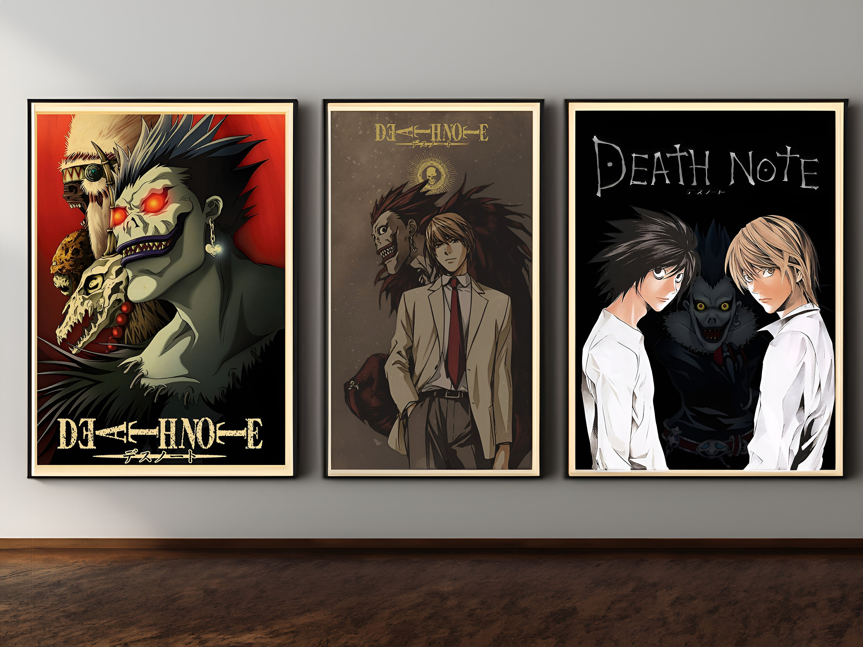 Death Note Anime Posters Light Yagami Poster Prints Ryuk - Etsy