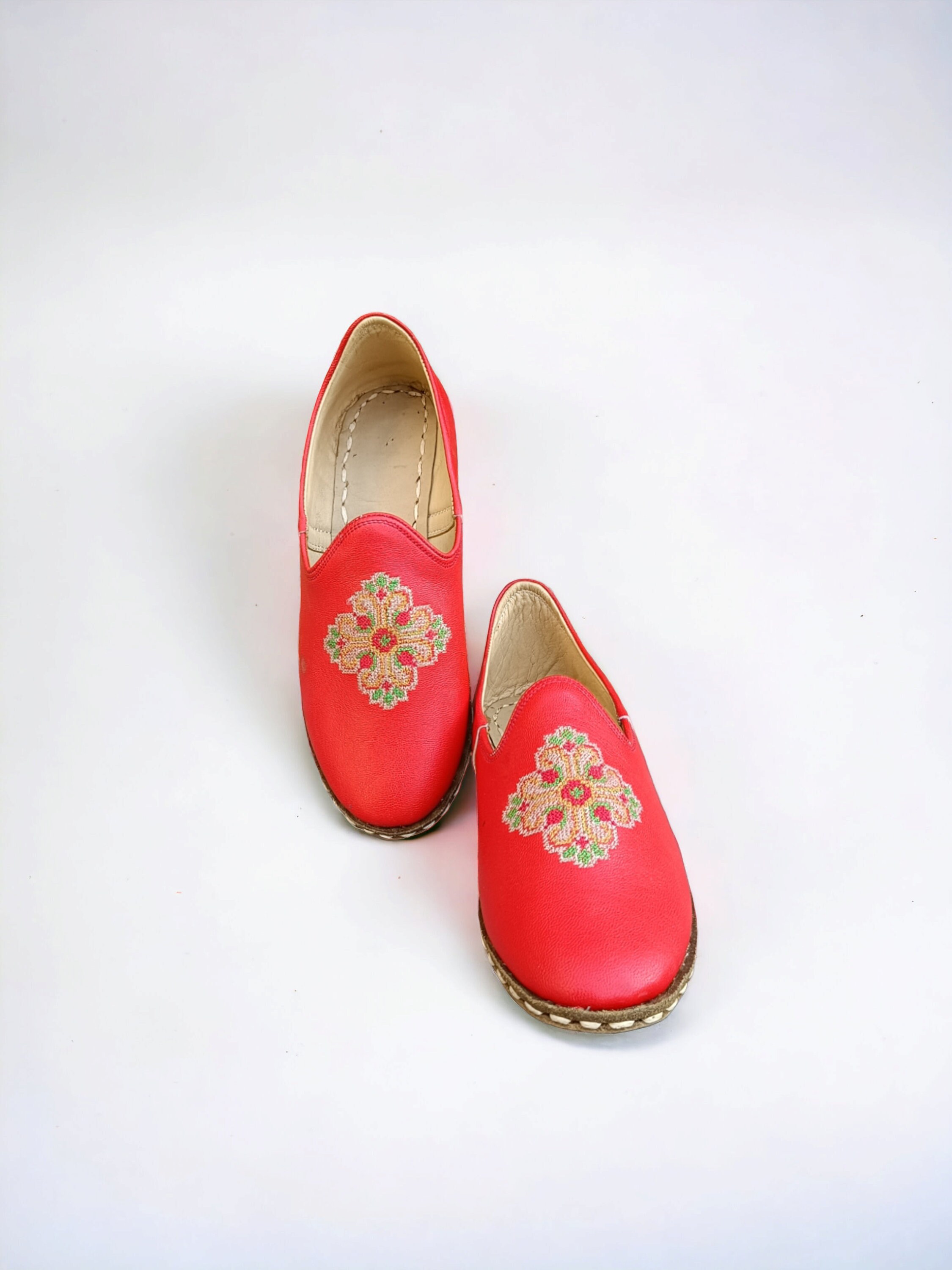 Red Women Shoes,handmade Leather Shoes,hand Embroidered Shoes, Turkısh ...