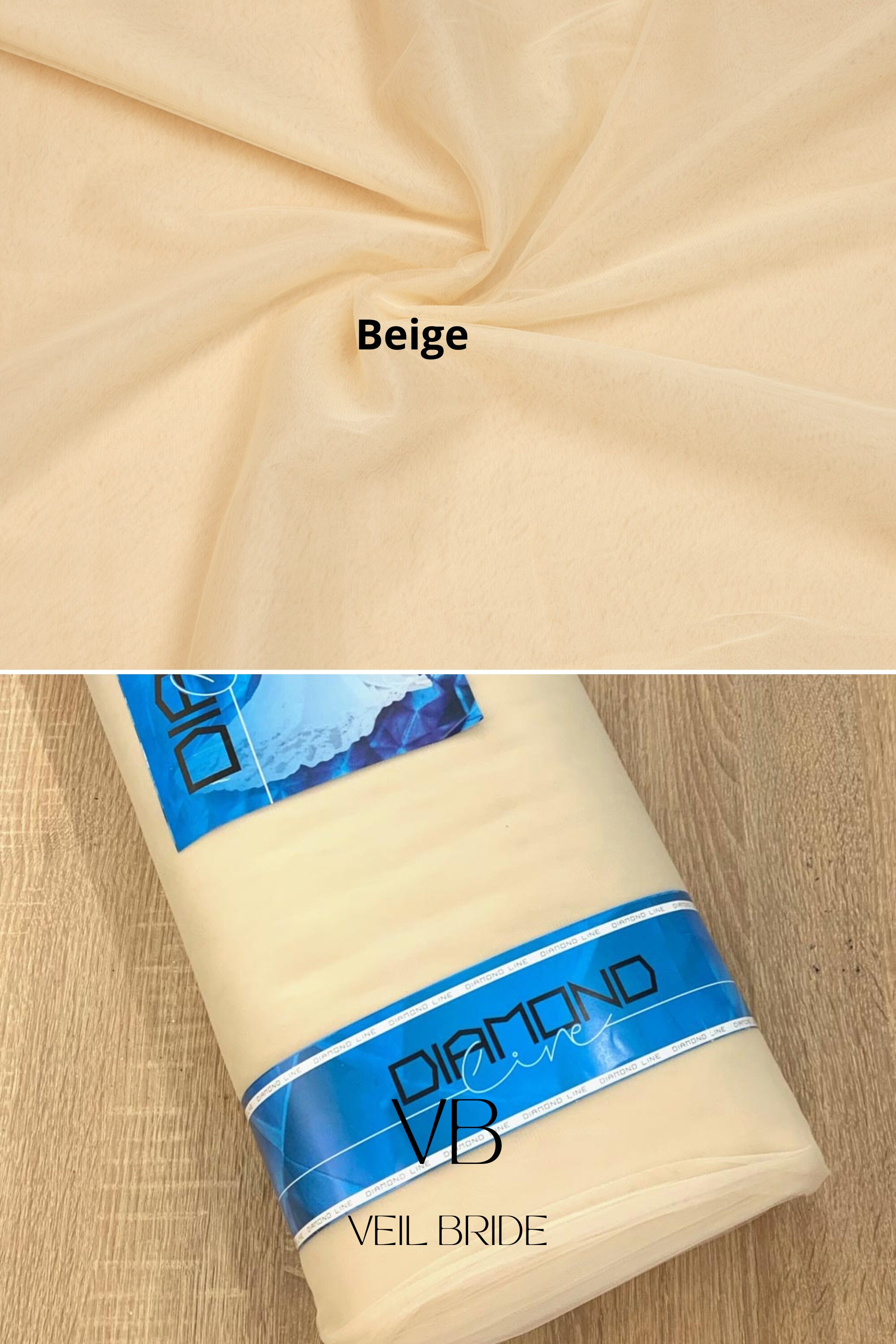 Double Beige Wedding Veil Raw Cut Edge for Bride Soft Tulle - Etsy UK