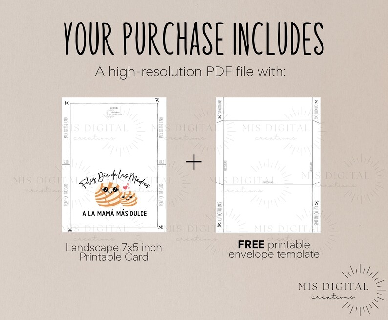 Dia De Las Madres Printable Card, Digital Spanish Mothers Day Card ...