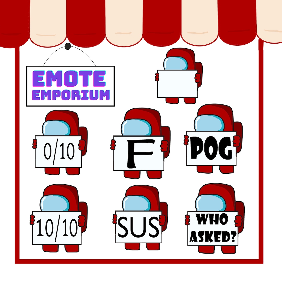 Among Us Emotes Template Among Us, Emote, Twitch, Twitch Emotes ...