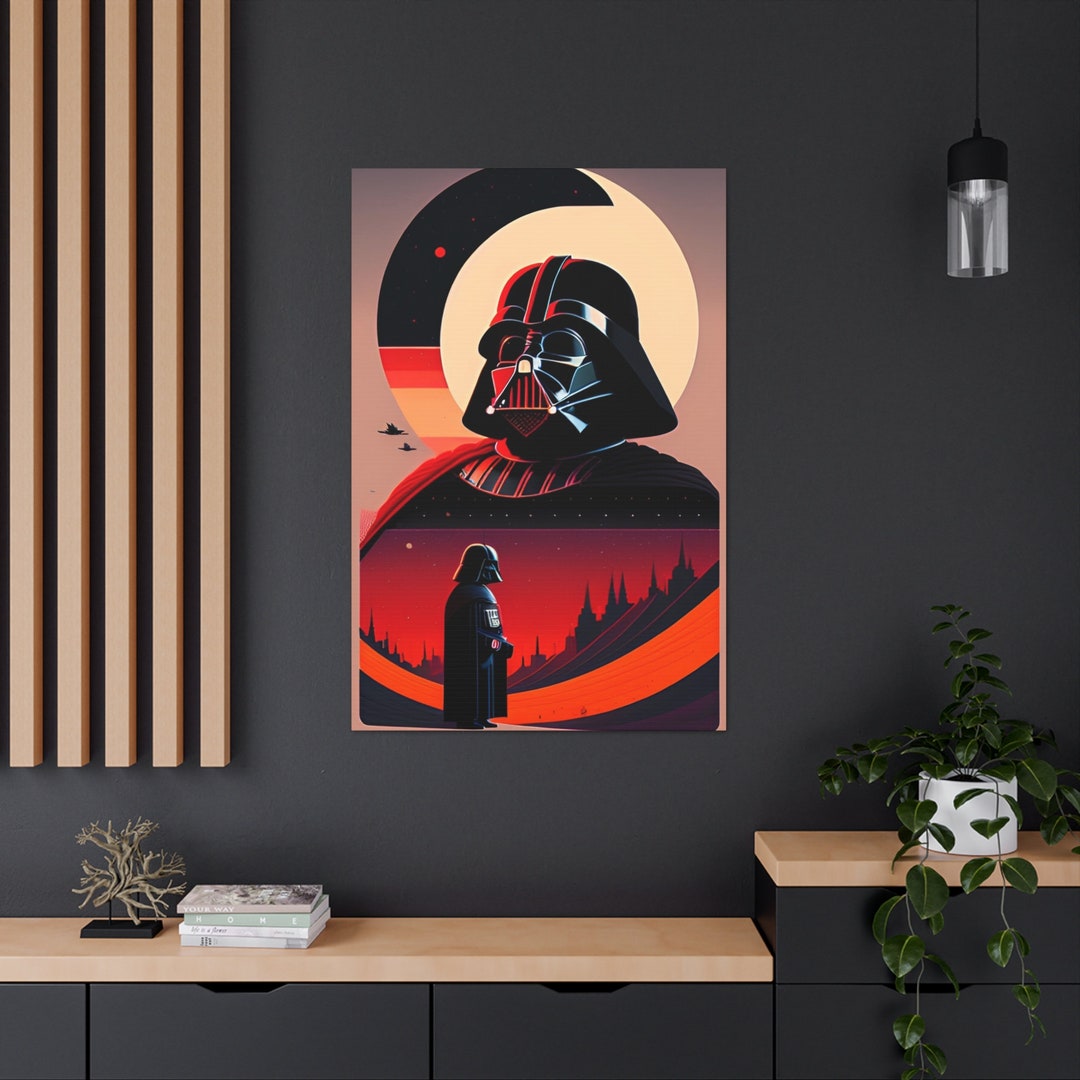 Darth Vader on Modern Art Canvas Ideal Wall Decor for Gamers and Geeks ...