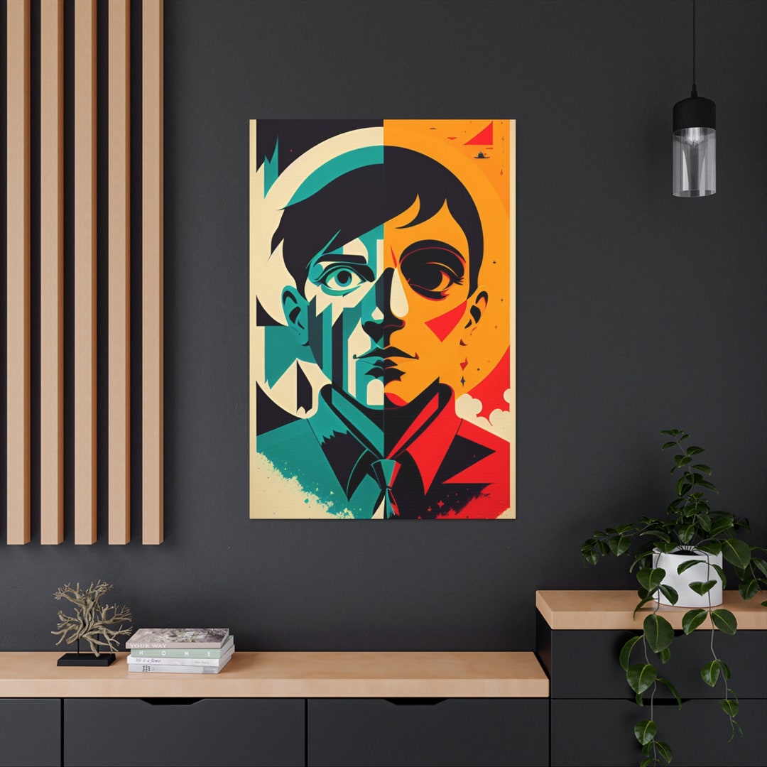 Two Faces - A Two Faces Colorful Canvas Wall Art That Enhances the ...