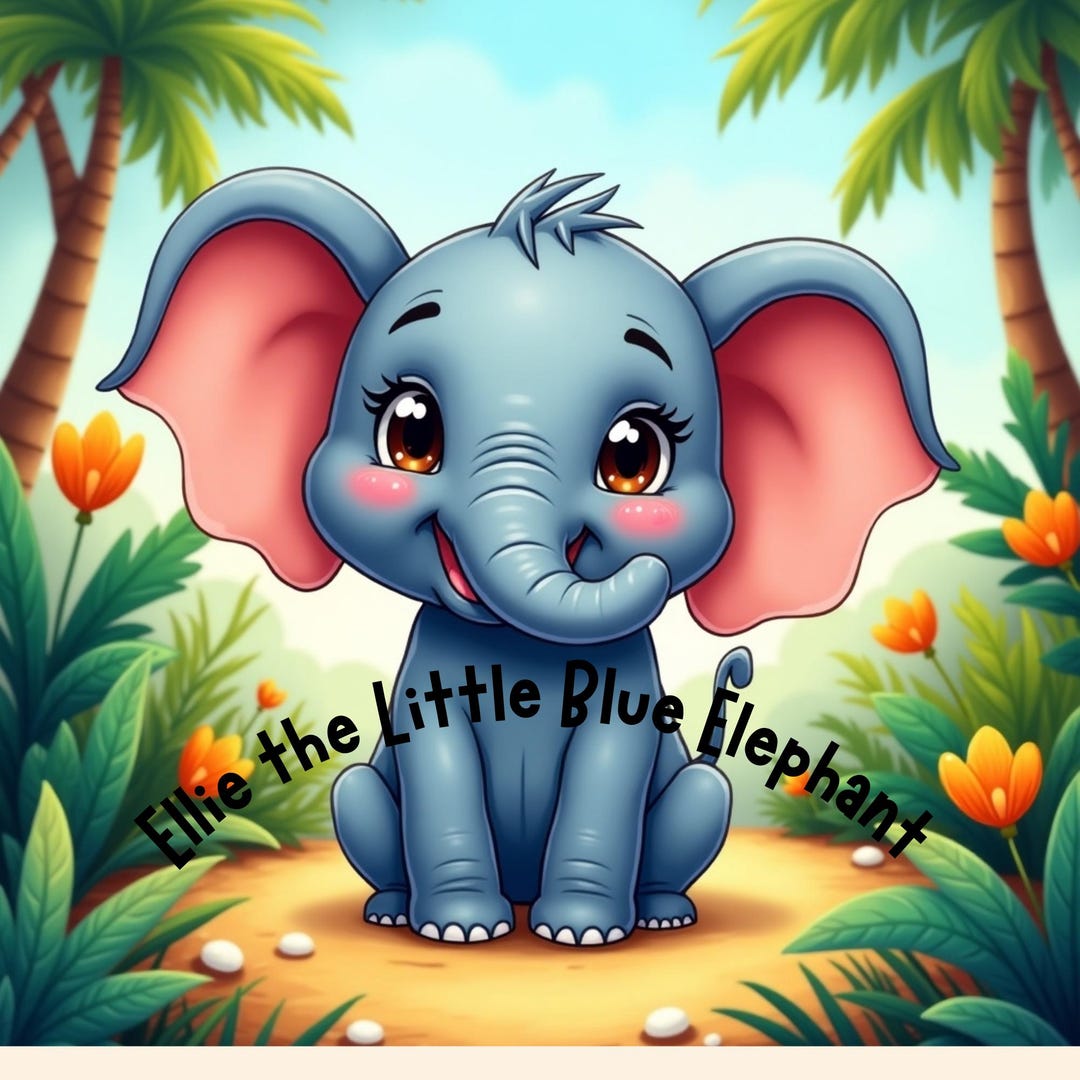 Ellie the Brave Blue Elephant | Children's Storybook With a Sweet Moral ...