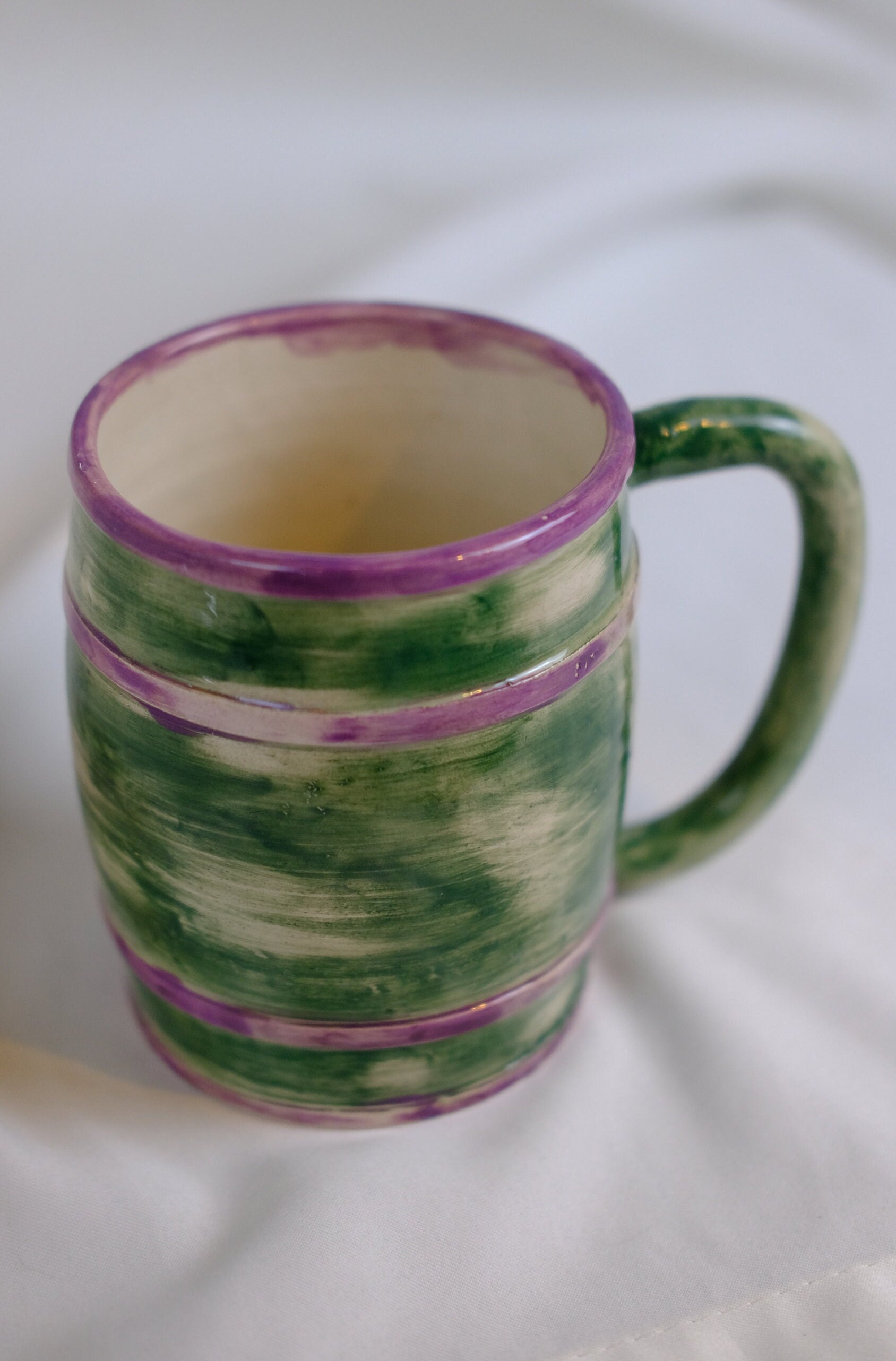 Ceramic Beer Glass, Pottery Keg Glass, Barrel Mug, Medium Size, Special ...