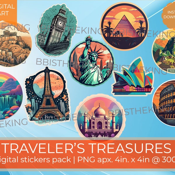 Travel Stickers - Etsy