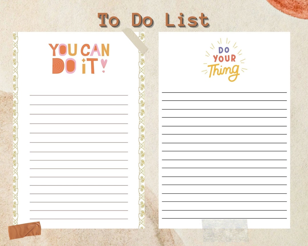 To Do List Printable Affirmation to Do List Daily to Do - Etsy
